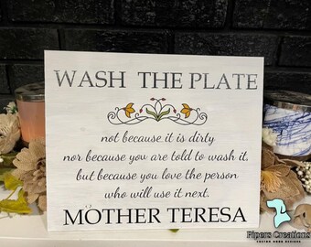 Wash the Plate - Etsy