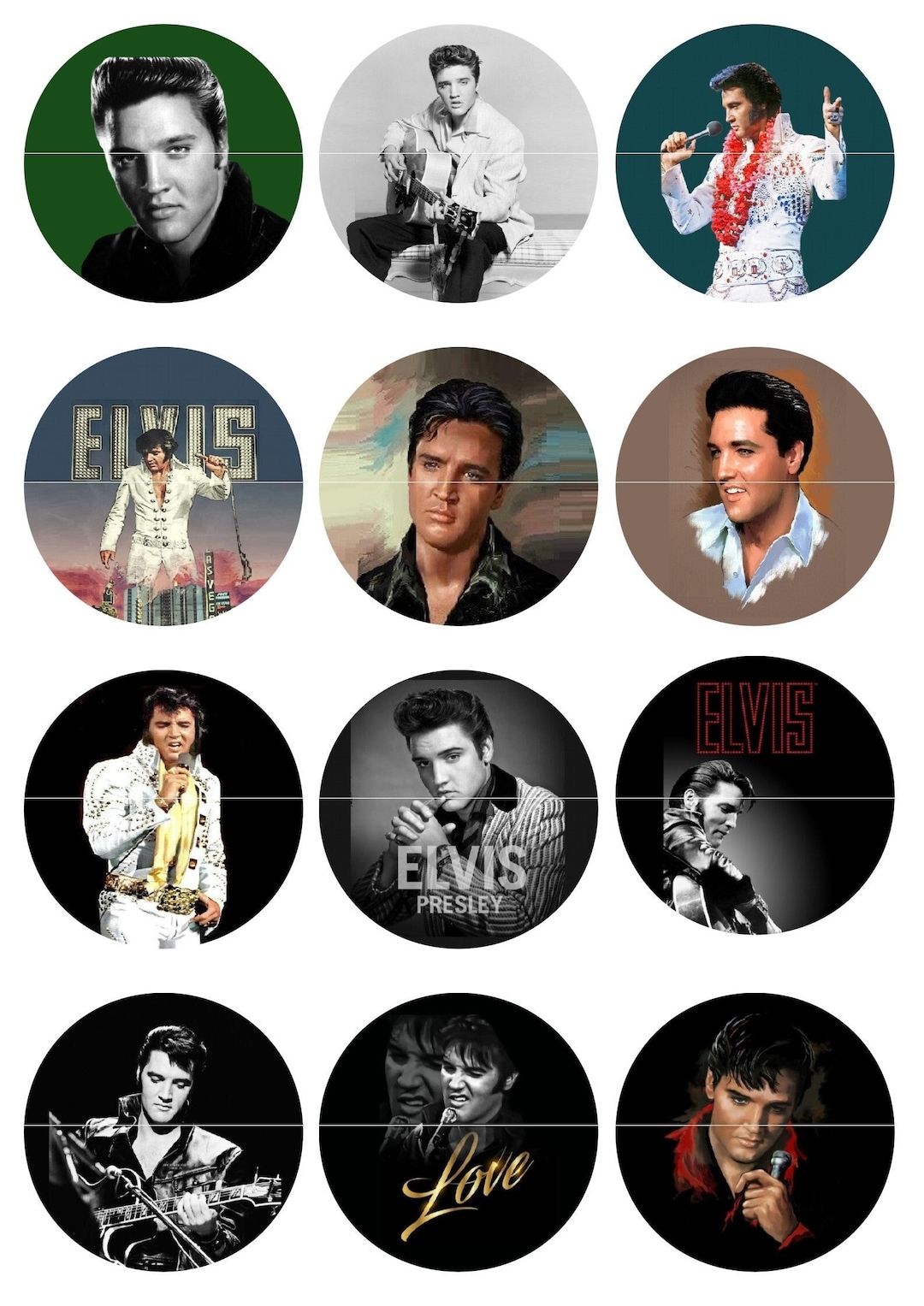 DIGITAL DOWNLOAD, Elvis Presley, 6.35 Cm Circles, Elvis Presley ...