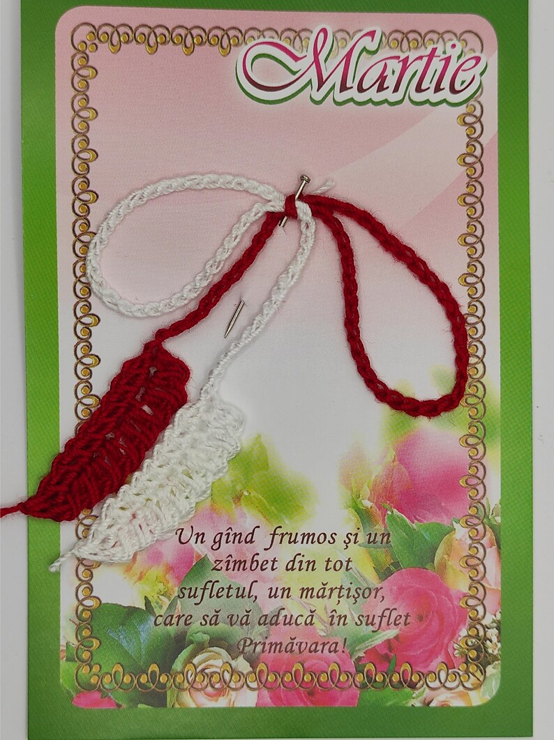 Martisor. Crocheted Heart. Martisoare. Baba Marta. Martenitsa. Spring ...