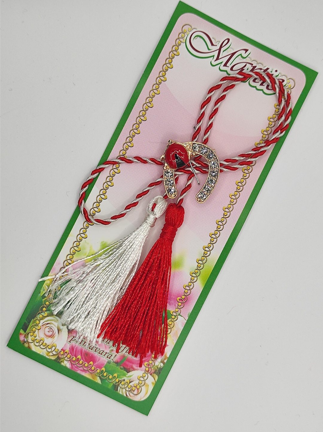 Brooch. Horseshoe. Martisor. Martisoare. Baba Marta. Martenitsa. Spring ...