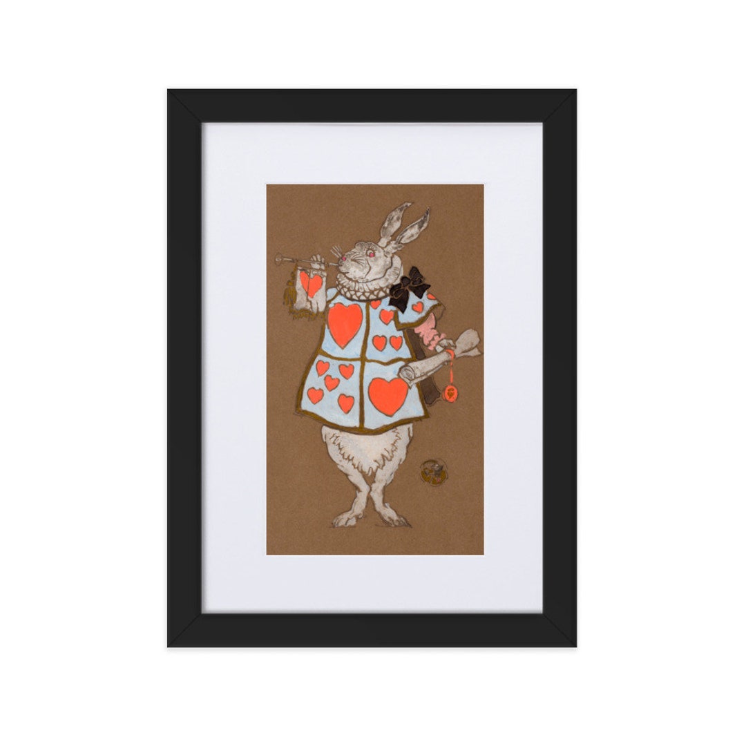 Alice in Wonderland White Rabbit Poster Wall Art Tea Party Birthday ...