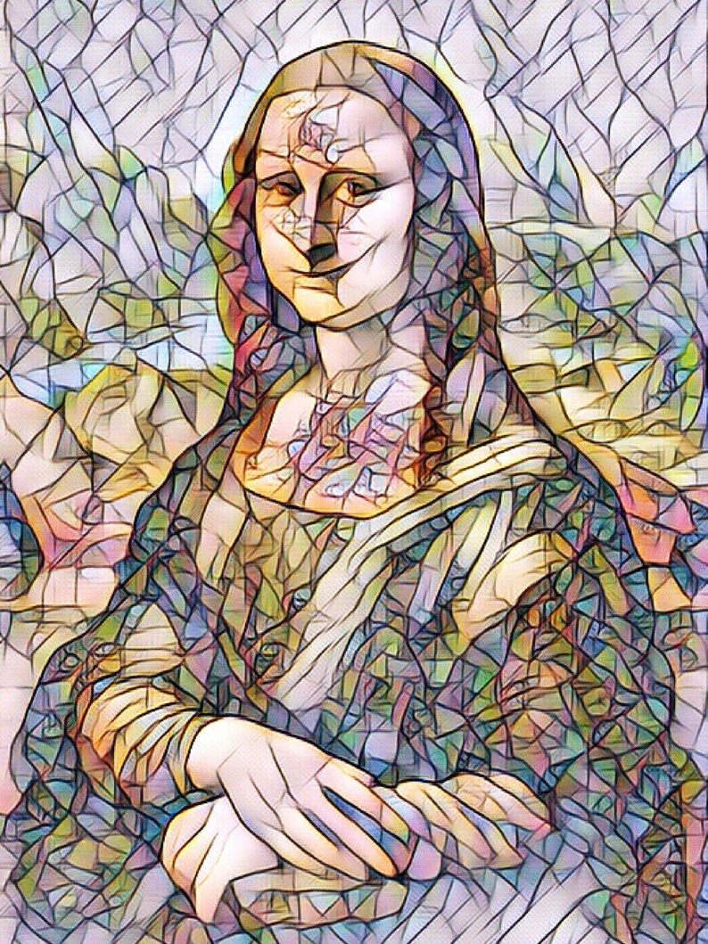 Mona Lisa Mosaic Leonardo Da Vinci Poster Print Filtered Art Wall Art ...
