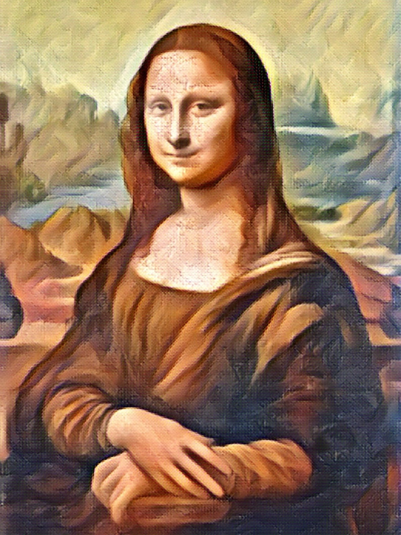 Mona Lisa Fun Filter Leonardo Da Vinci Poster Print Filtered Art Wall