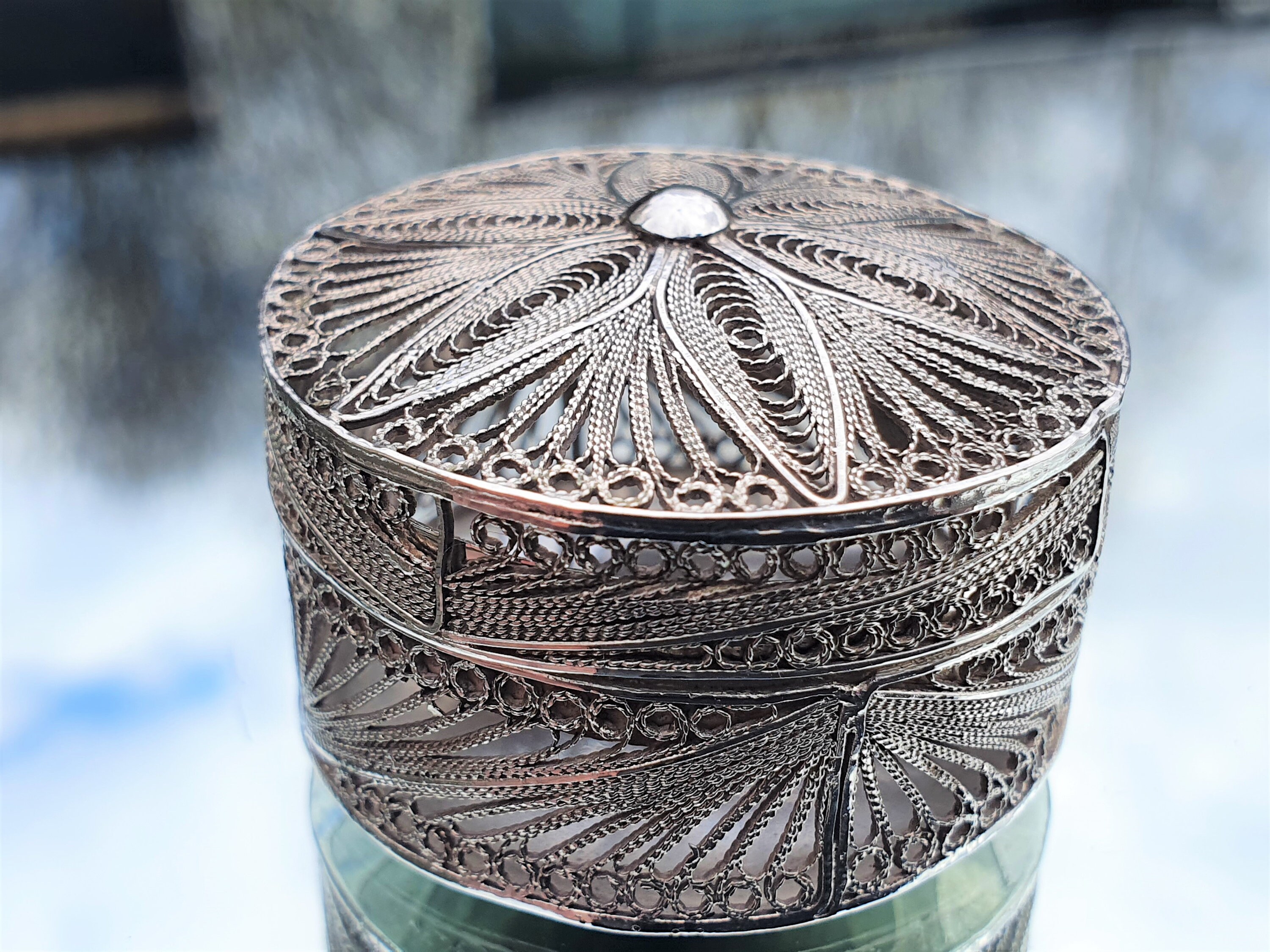 French Antique Victorian Filigree Solid Silver Snuff Box -pomander Box ...