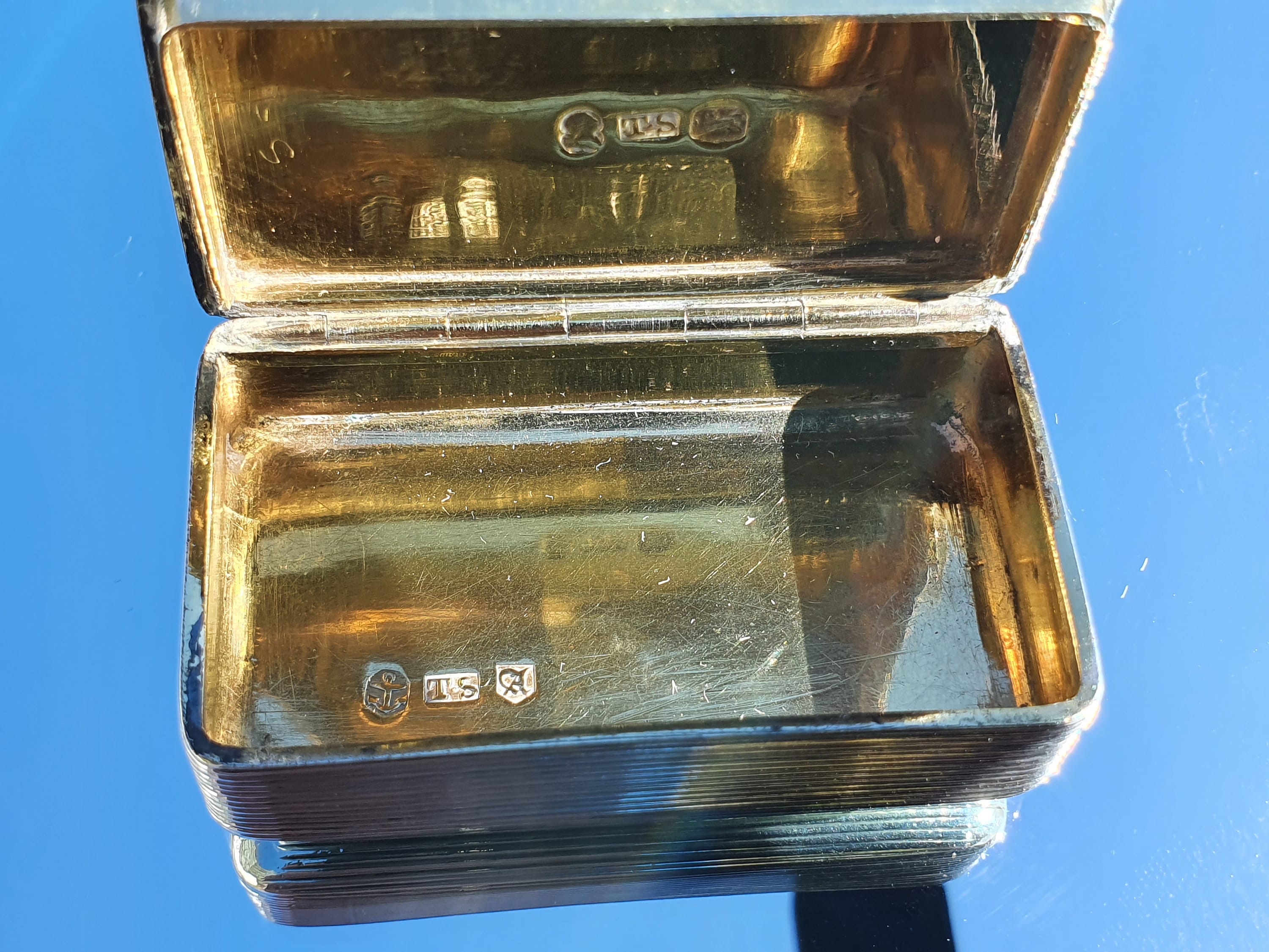 Rare Georgian Sterling Silver Snuff Box Thomas Spicer Birmingham 1824 ...