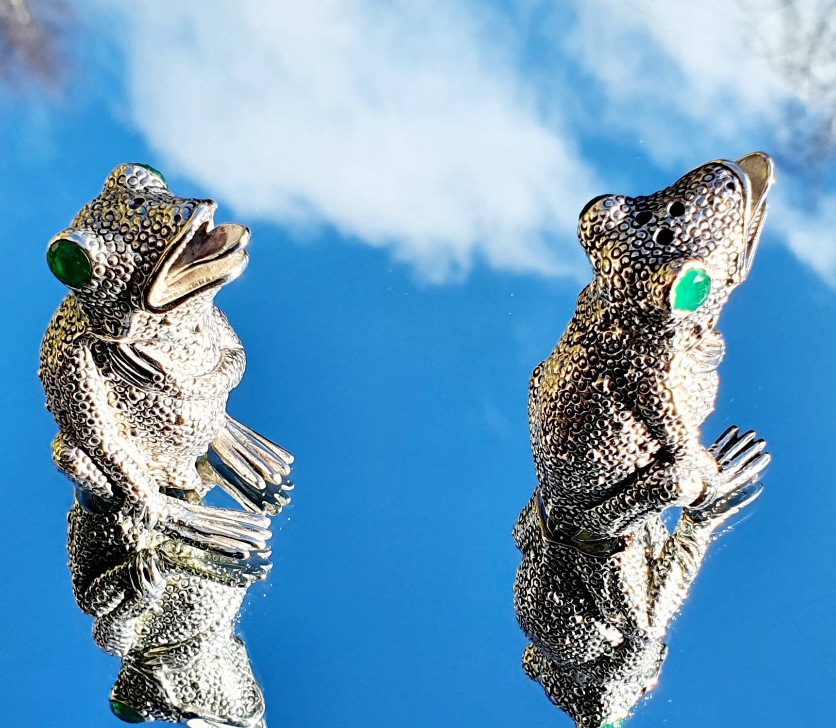 Solid Novelty Victorian Sterling Silver Frogs Salt and Pepper Pots ...