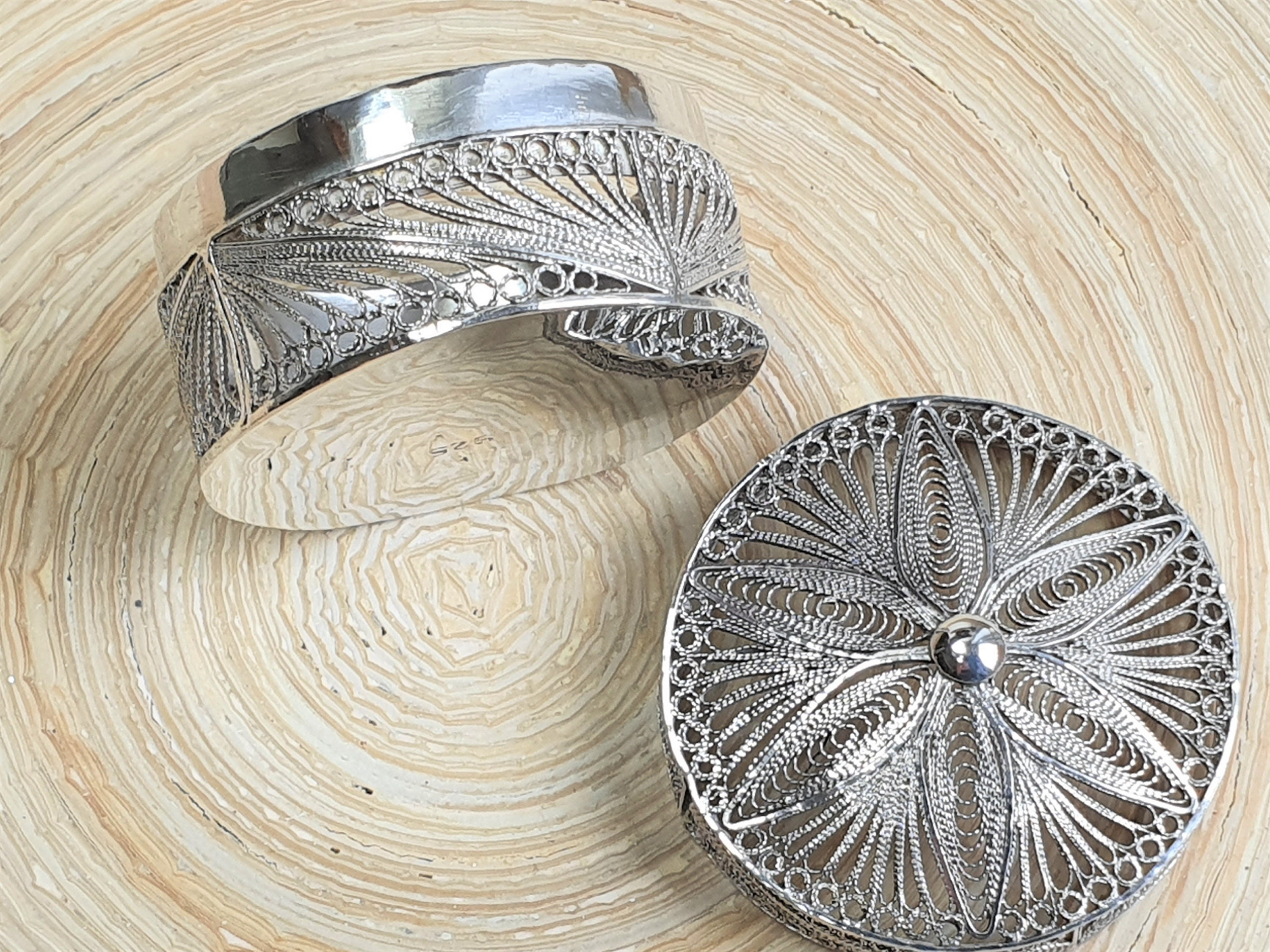 French Antique Victorian Filigree Solid Silver Snuff Box -pomander Box ...