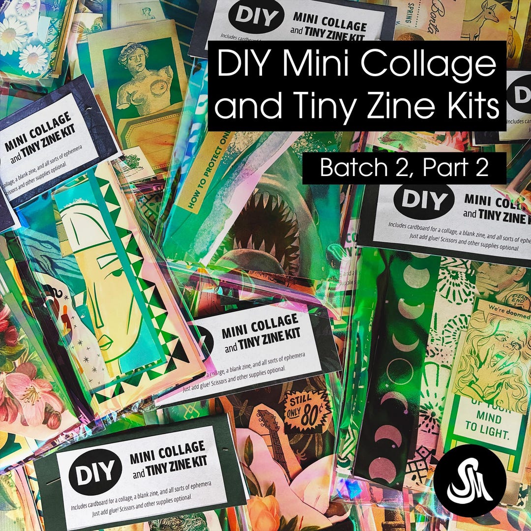 DIY Mini Collage and Tiny Zine Kits | Paper Cutouts | Junk Journal Kit ...