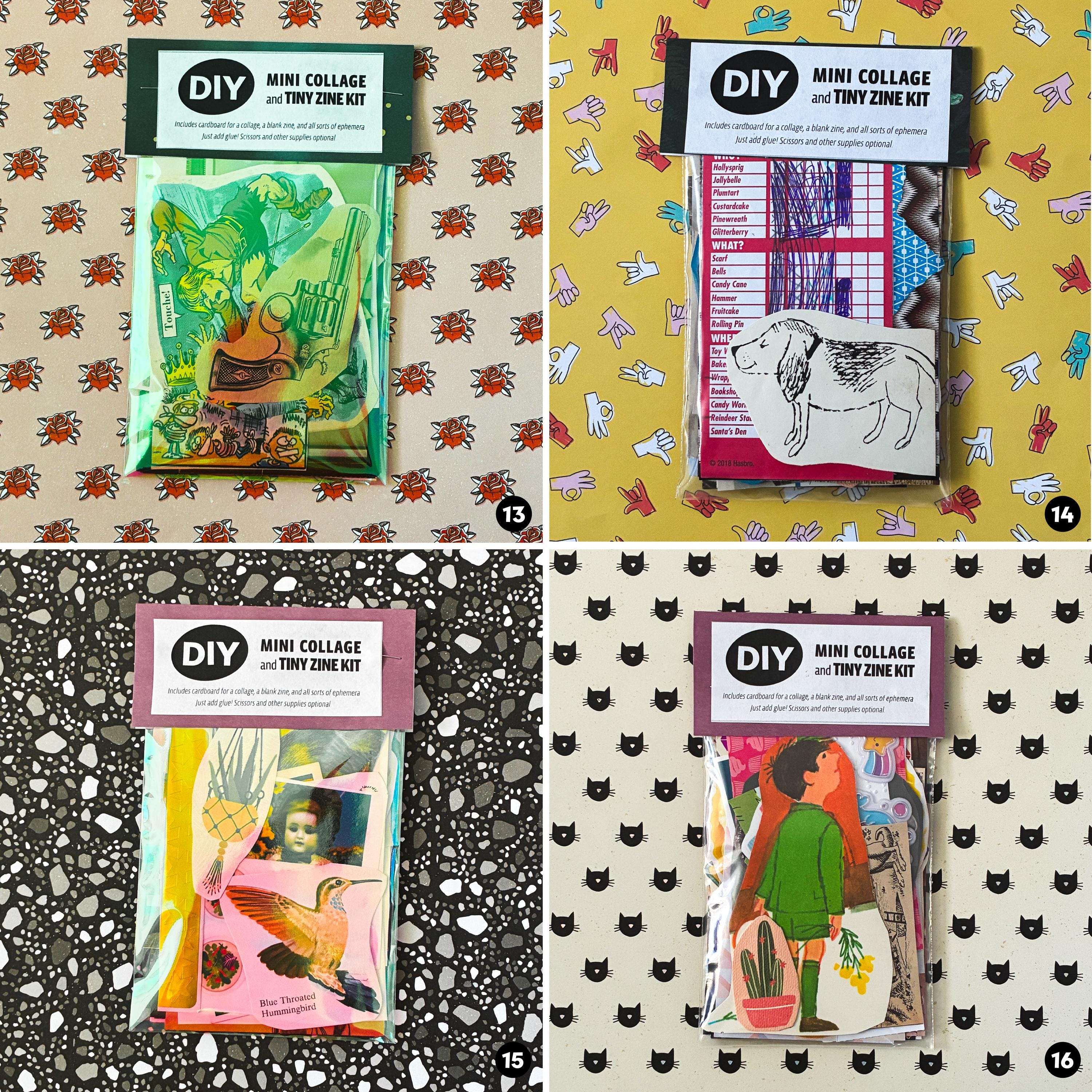 DIY Mini Collage and Tiny Zine Kits | Paper Cutouts | Junk Journal Kit ...
