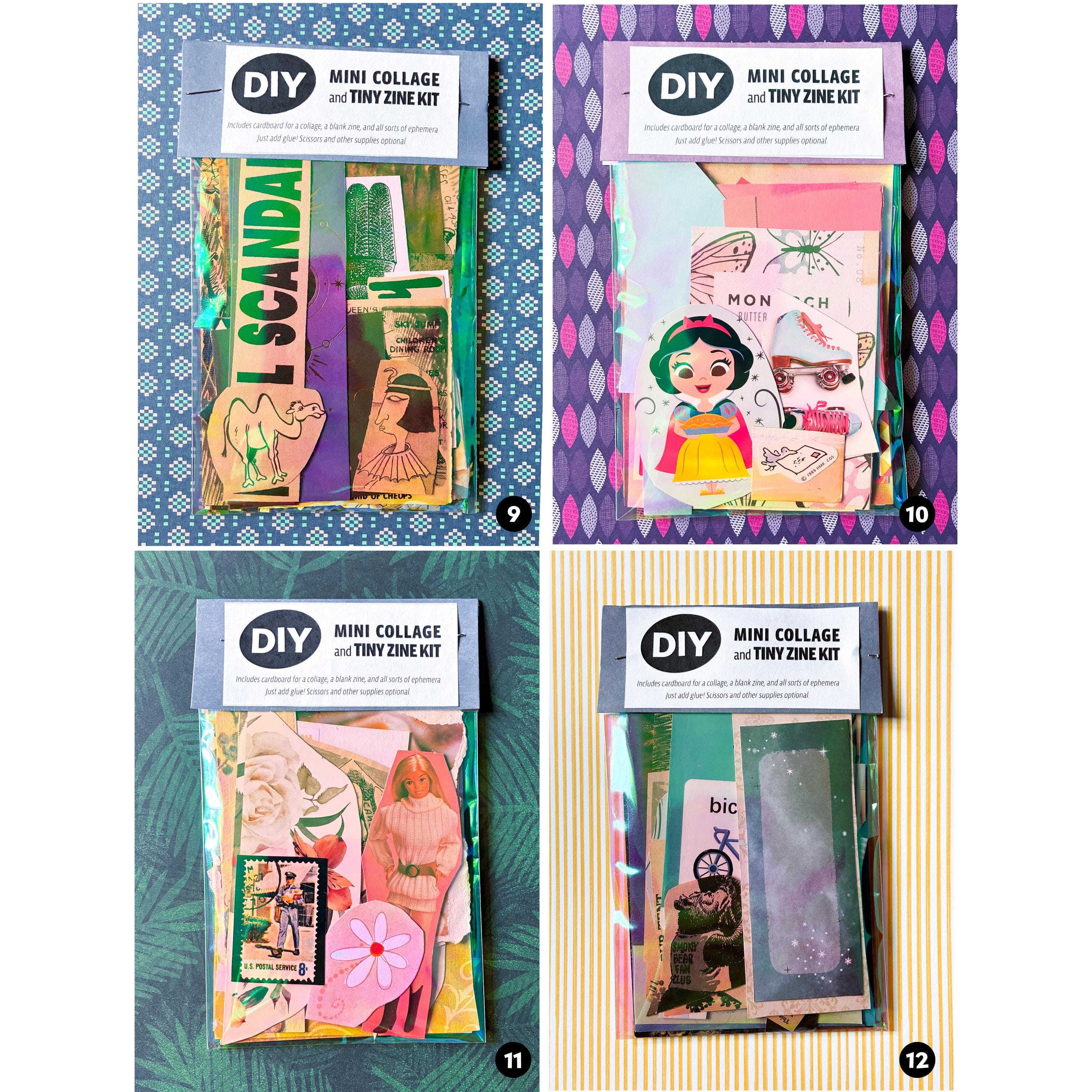 DIY Mini Collage and Tiny Zine Kits | Paper Cutouts | Junk Journal Kit ...