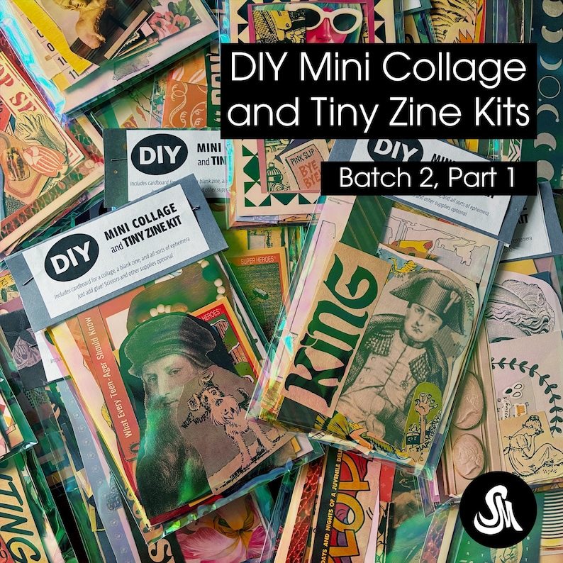 DIY Mini Collage and Tiny Zine Kits | Paper Cutouts | Junk Journal Kit ...