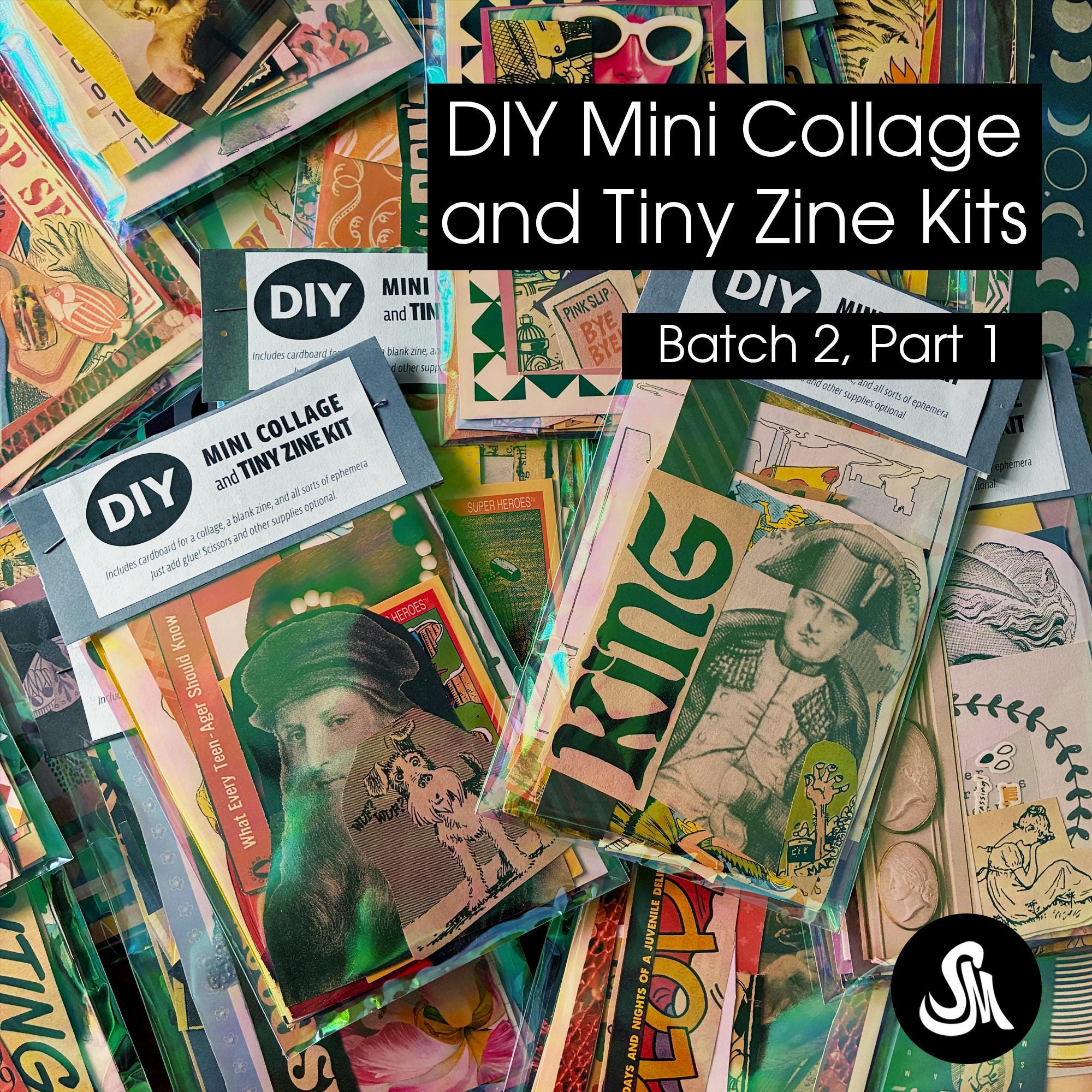DIY Mini Collage and Tiny Zine Kits | Paper Cutouts | Junk Journal Kit ...