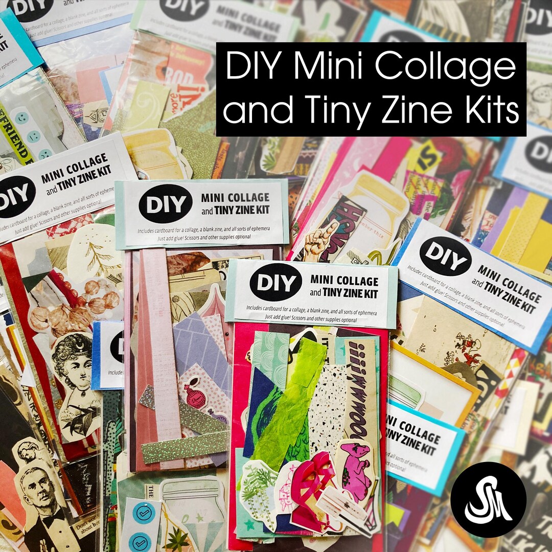 DIY Mini Collage and Tiny Zine Kits | Paper Cutouts | Junk Journal Kit ...