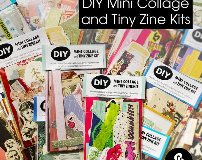 DIY Mini Collage and Tiny Zine Kits | Paper Cutouts | Junk Journal Kit ...