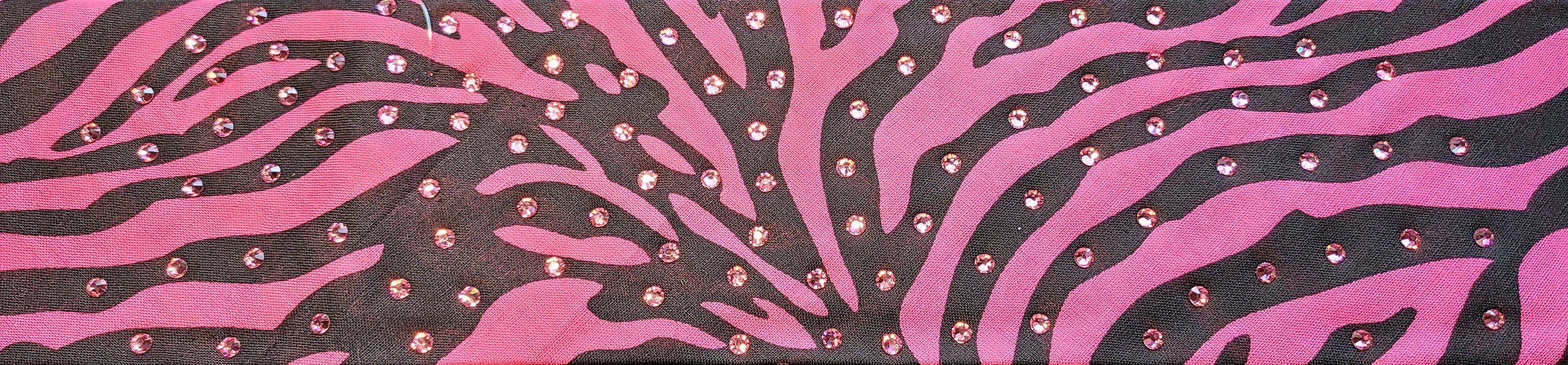 Pink and Black Tiger Stripe With Rose Crystals - Etsy