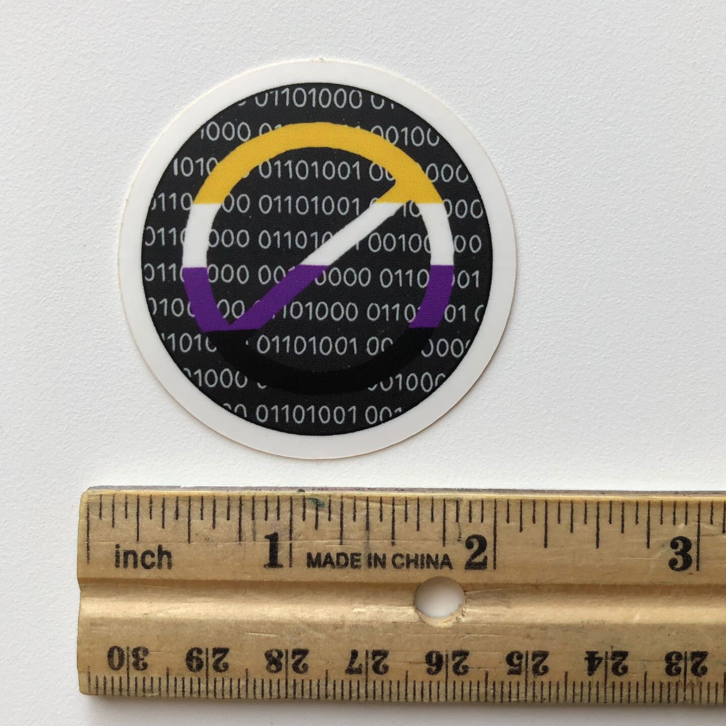 Subtle Non-binary Joke Sticker Non-binary Pride Sticker - Etsy