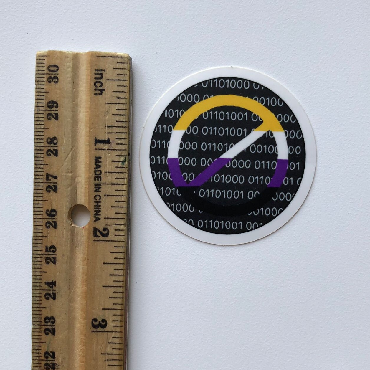 Subtle Non-binary Joke Sticker Non-binary Pride Sticker - Etsy