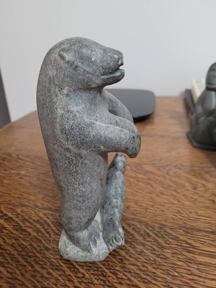 Vintage Inuit Soapstone Carving - Etsy