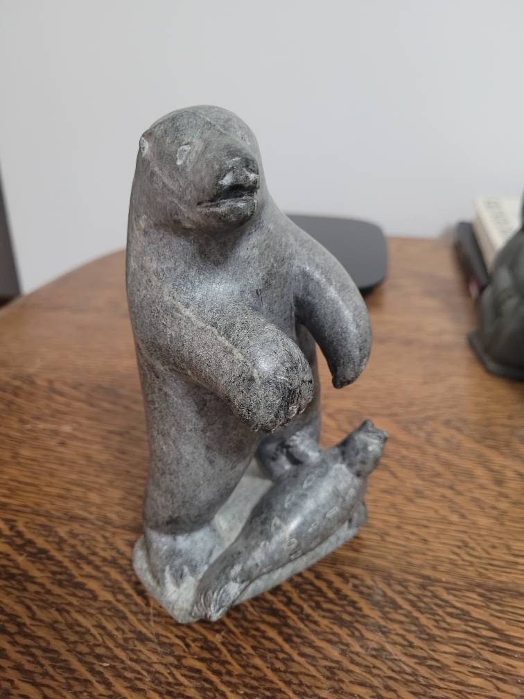 Vintage Inuit Soapstone Carving - Etsy