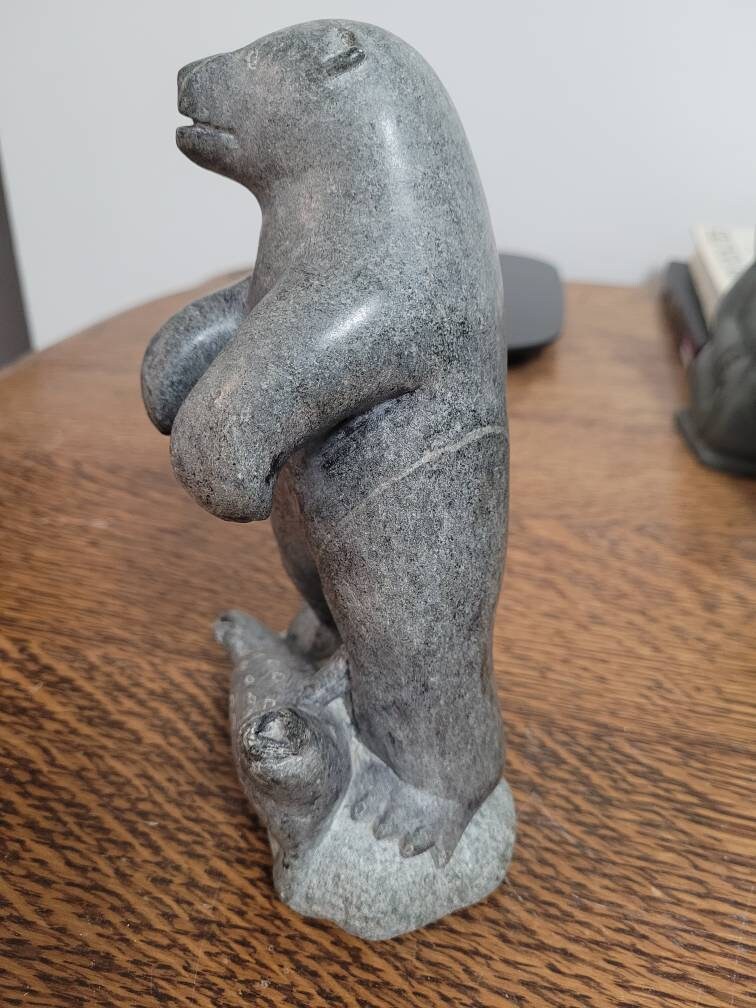 Vintage Inuit Soapstone Carving - Etsy