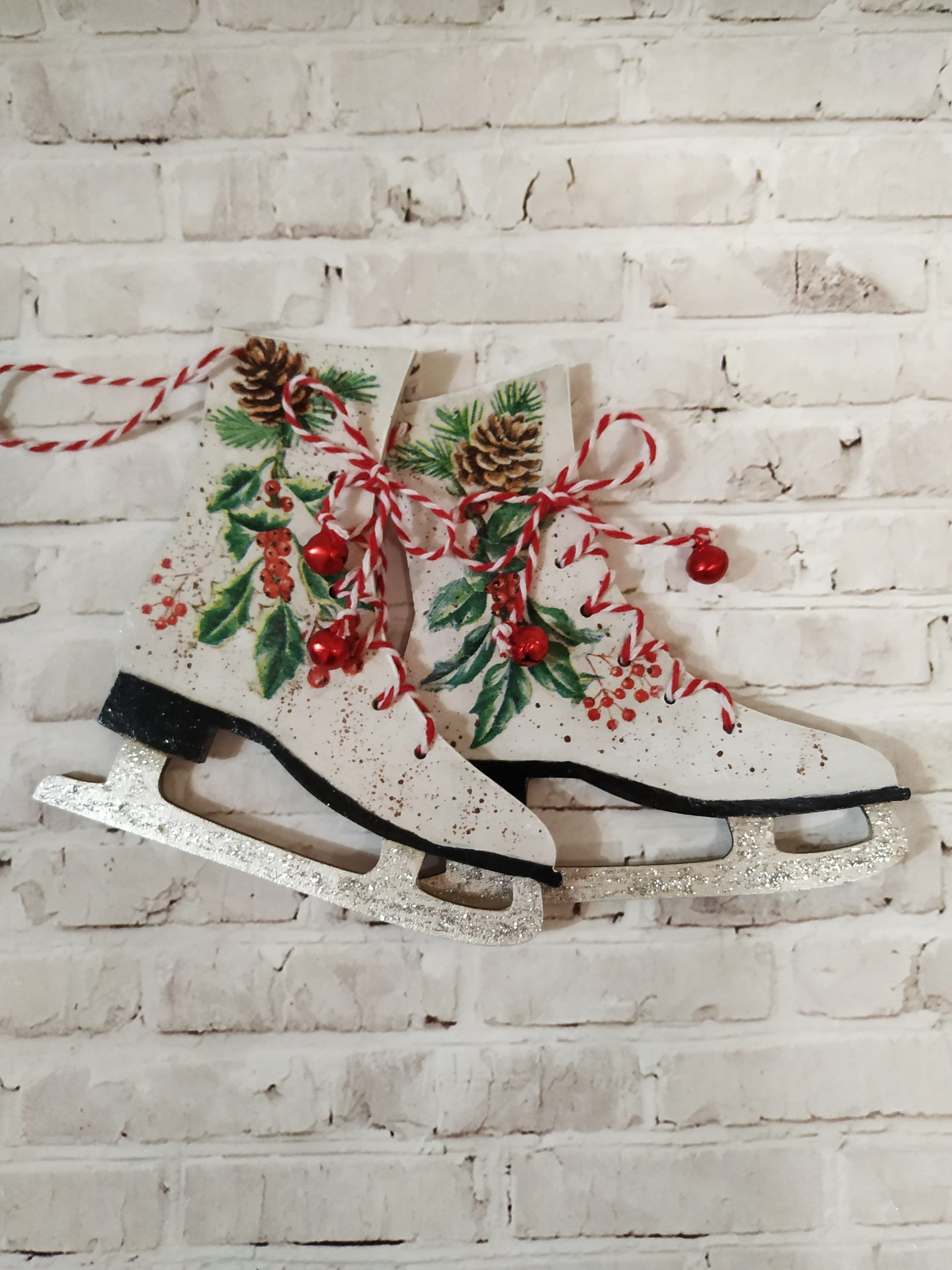 Skates-painted Figure/ornament for Christmas Tree/ice Skates With Decor ...