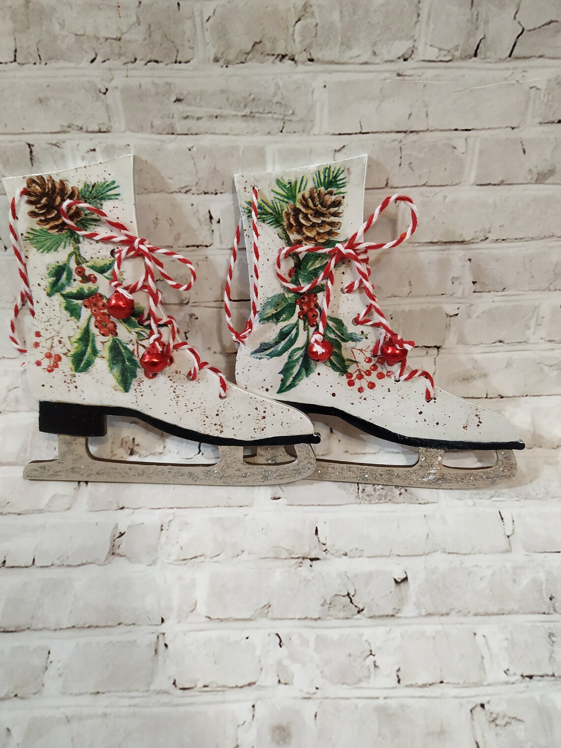 Skates-painted Figure/ornament for Christmas Tree/ice Skates With Decor ...