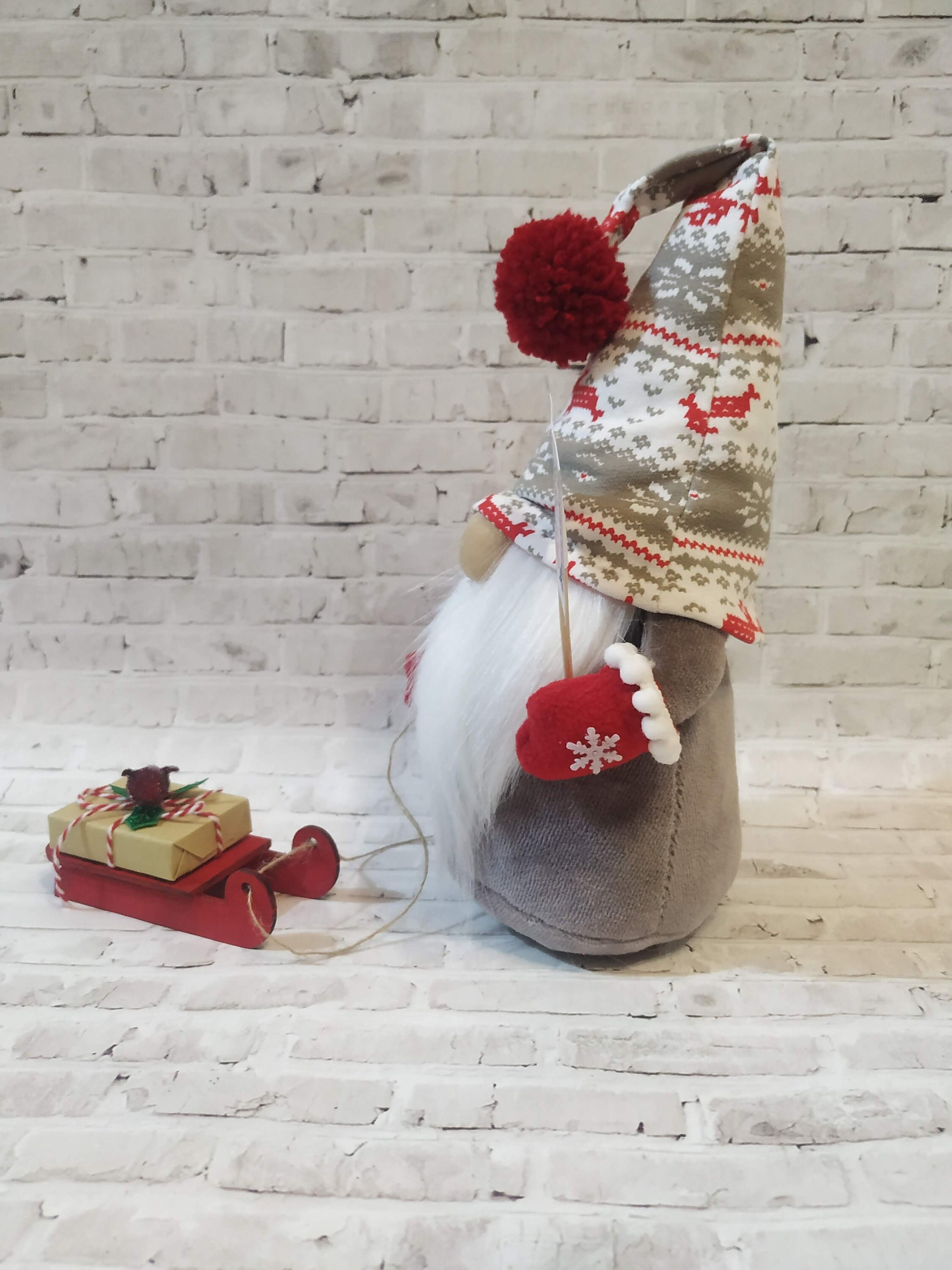 The Scandinavian Gnome. the Northern Dwarf.. Winter Holiday Gnome ...