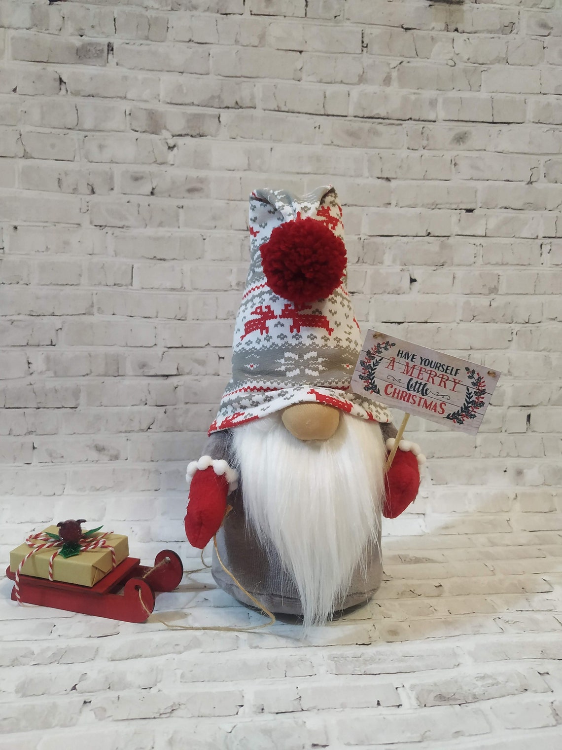 The Scandinavian Gnome. the Northern Dwarf.. Winter Holiday Gnome ...