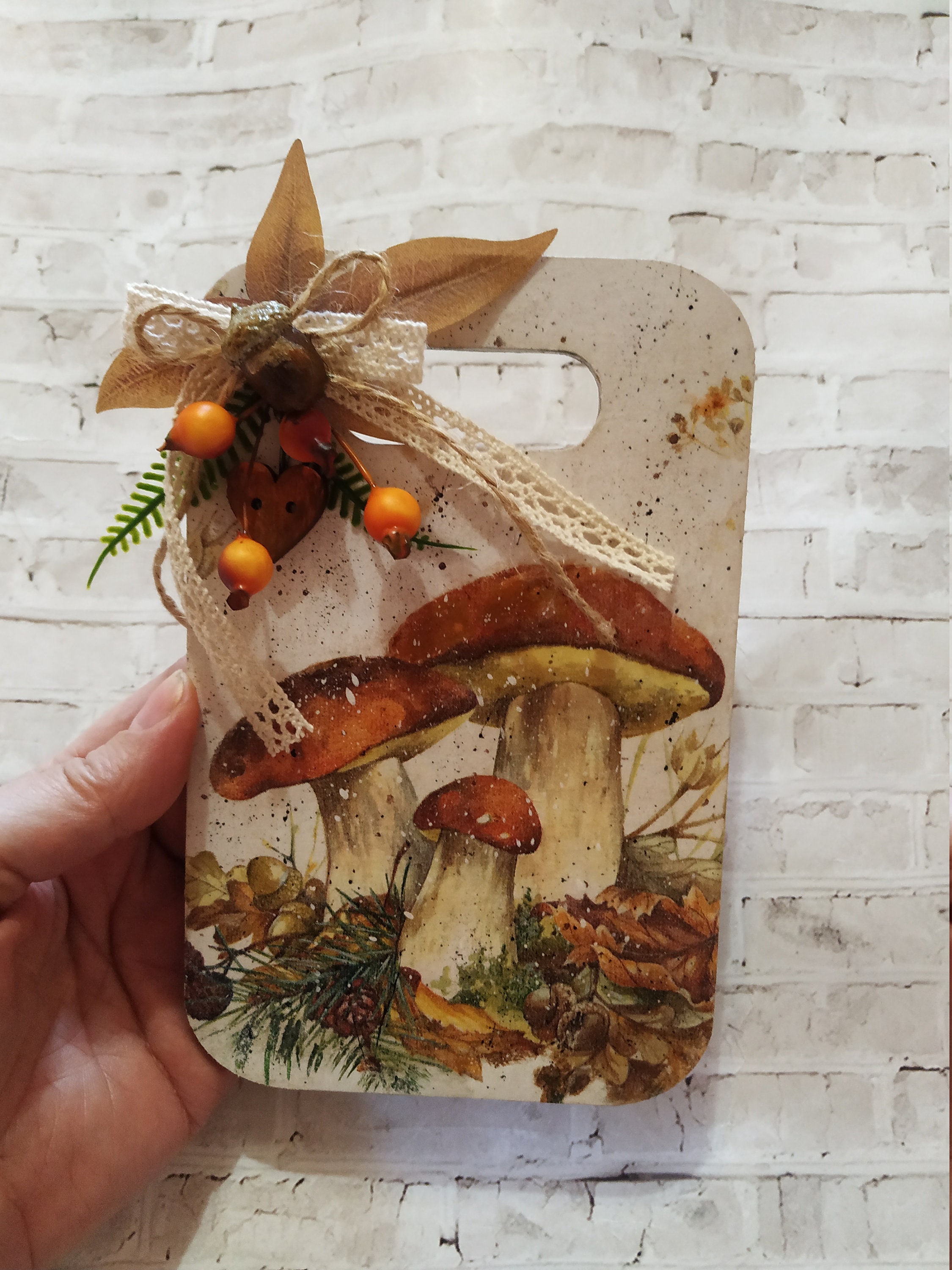 Miniature Board With Mushrooms/multi-level Tray Decor/wooden Sign for a ...