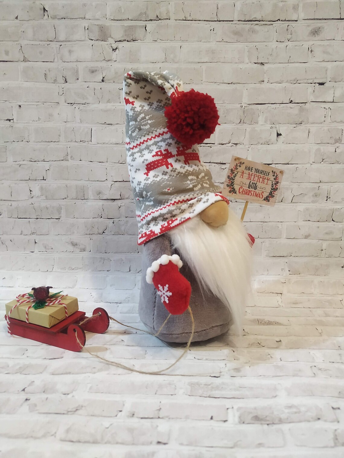 The Scandinavian Gnome. the Northern Dwarf.. Winter Holiday Gnome ...