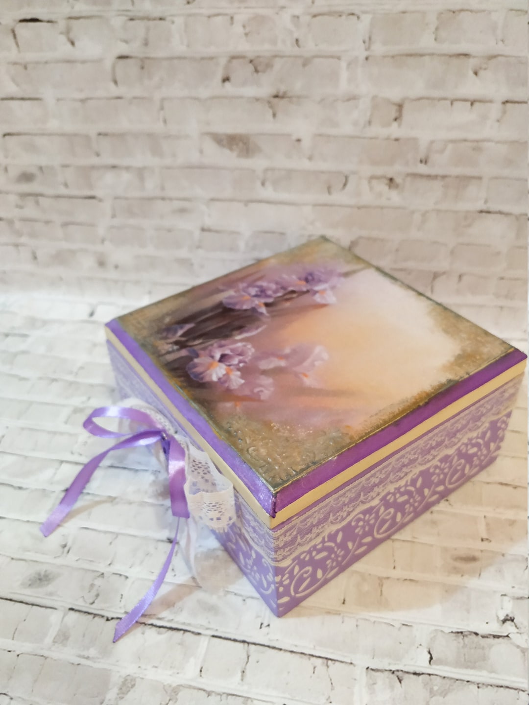 Flower Pattern Box/tea Bag Storage Box/jewelry Box/a Gift for Her ...