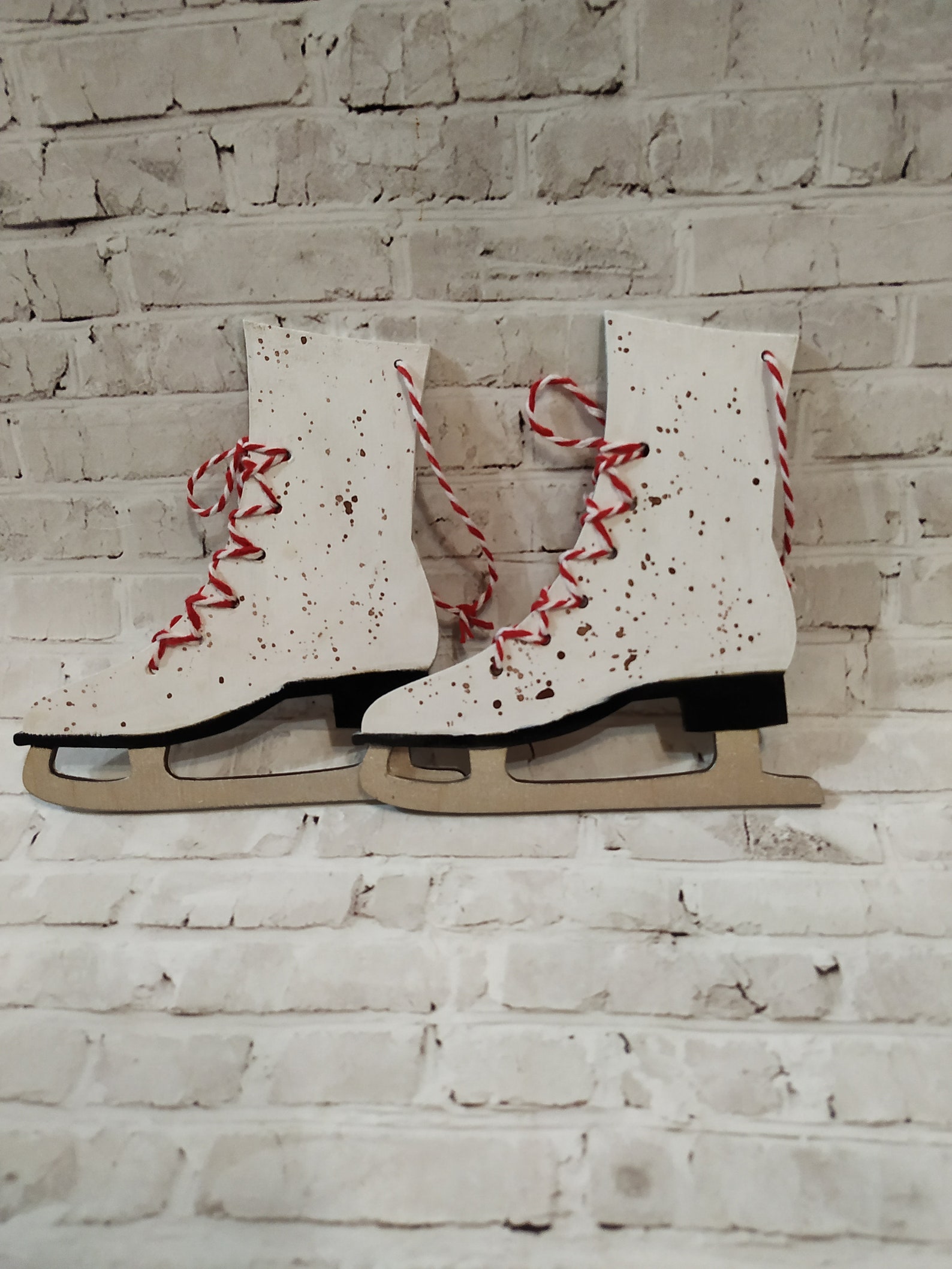 Skates-painted Figure/ornament for Christmas Tree/ice Skates With Decor ...