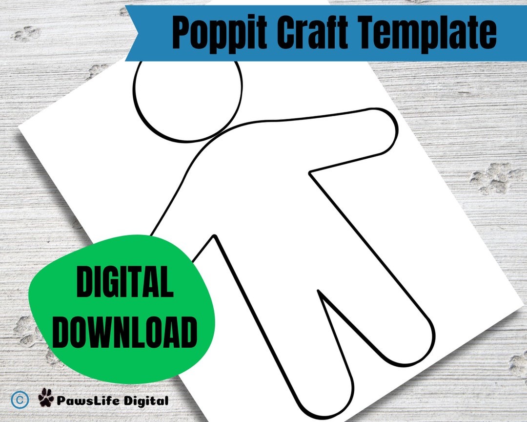 Poppet Voodoo Doll Craft Pattern Template Halloween - Etsy