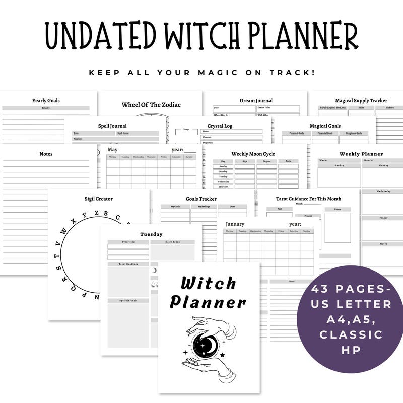 Witch Planner - Etsy