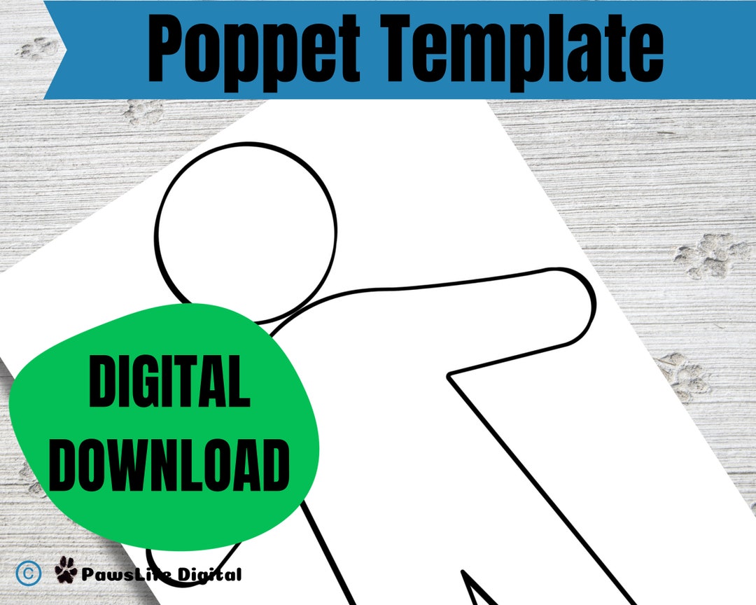 Poppet Voodoo Doll Craft Pattern Template Halloween Game Samhain - Etsy