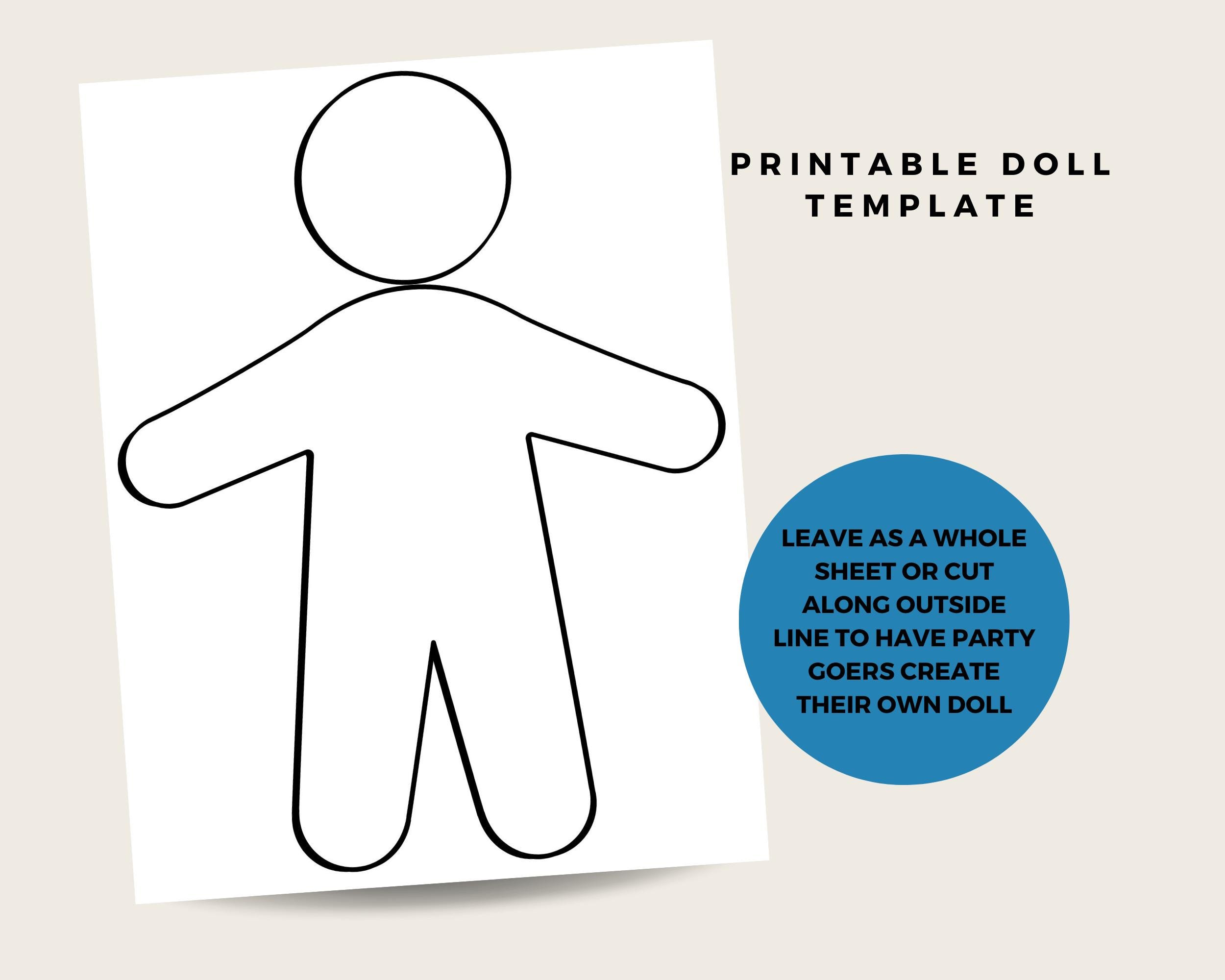 Printable Poppet Template, Voodoo Doll, Gingerbread Person, Craft ...