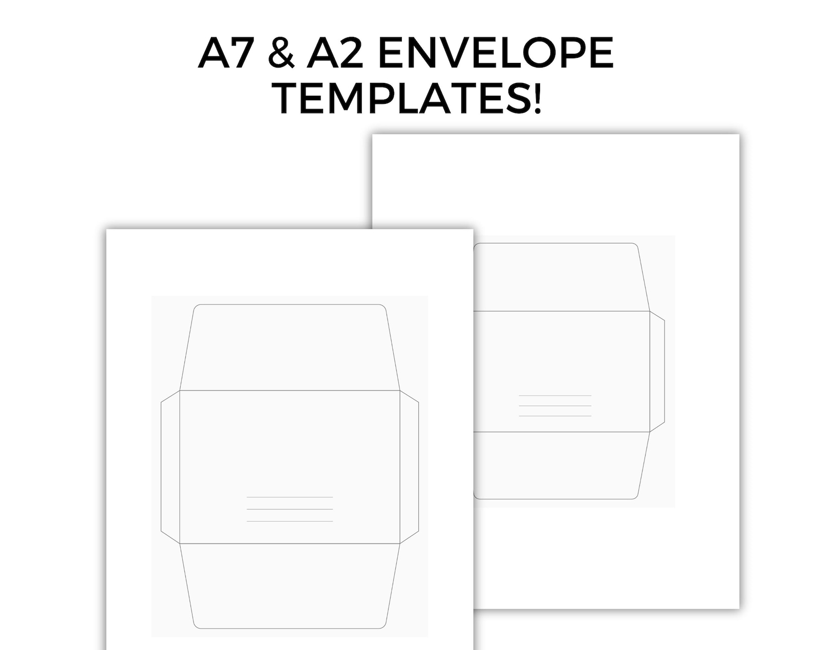 Envelope Templates, Envelope Template Printable, Digital Blank ...