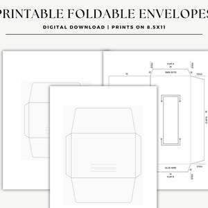 Envelope Templates, Envelope Template Printable, Digital Blank ...