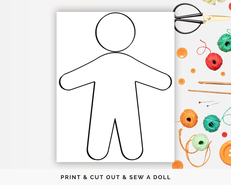 Printable Poppet Template, Voodoo Doll, Gingerbread Person, Craft ...