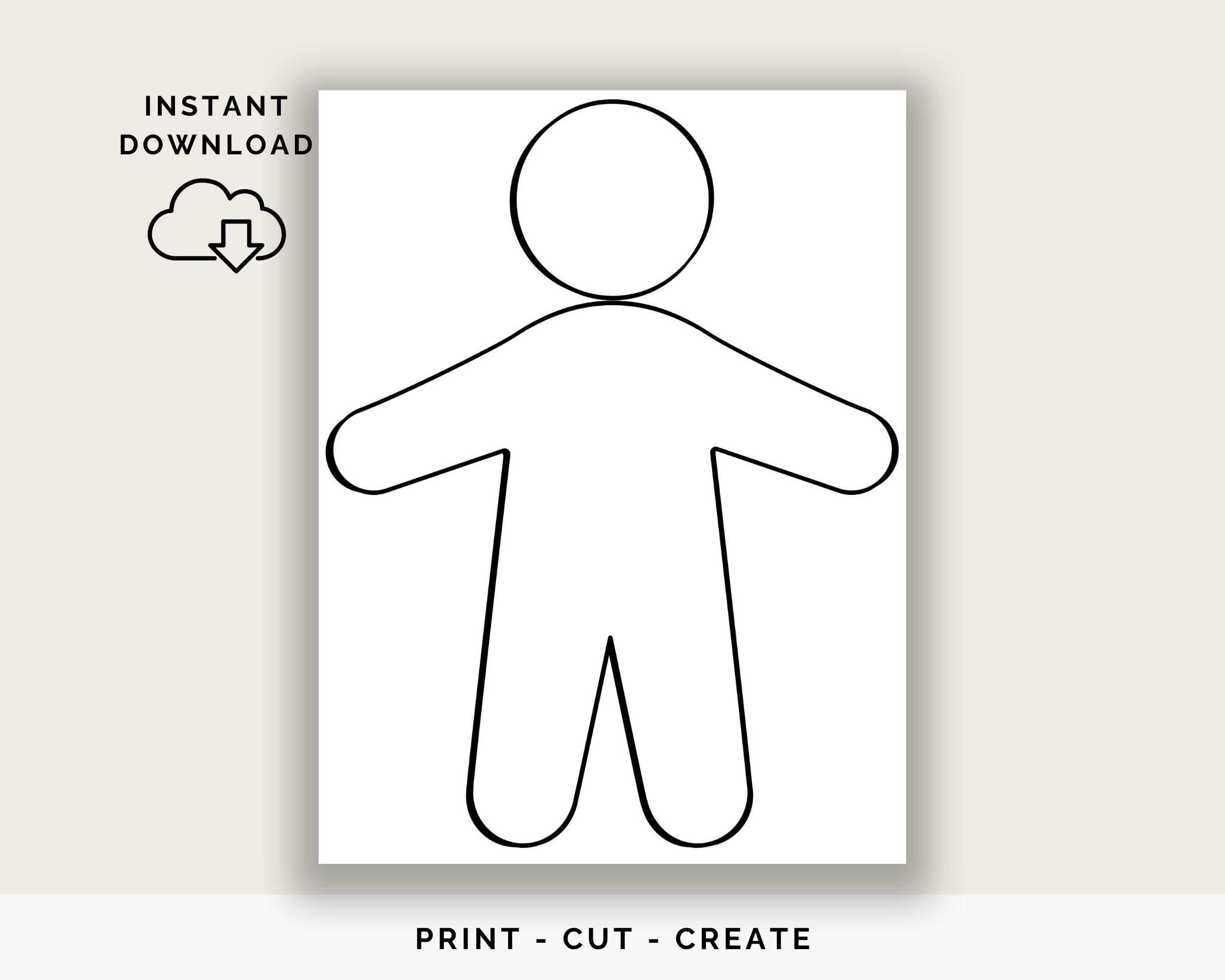 Poppet Paper Doll Template Voodoo Doll Gingerbread Person Template ...