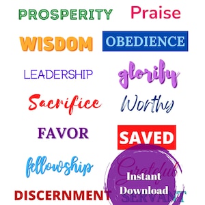 Vision Board Words|vision Board Printables|spiritual Goal Words|words ...