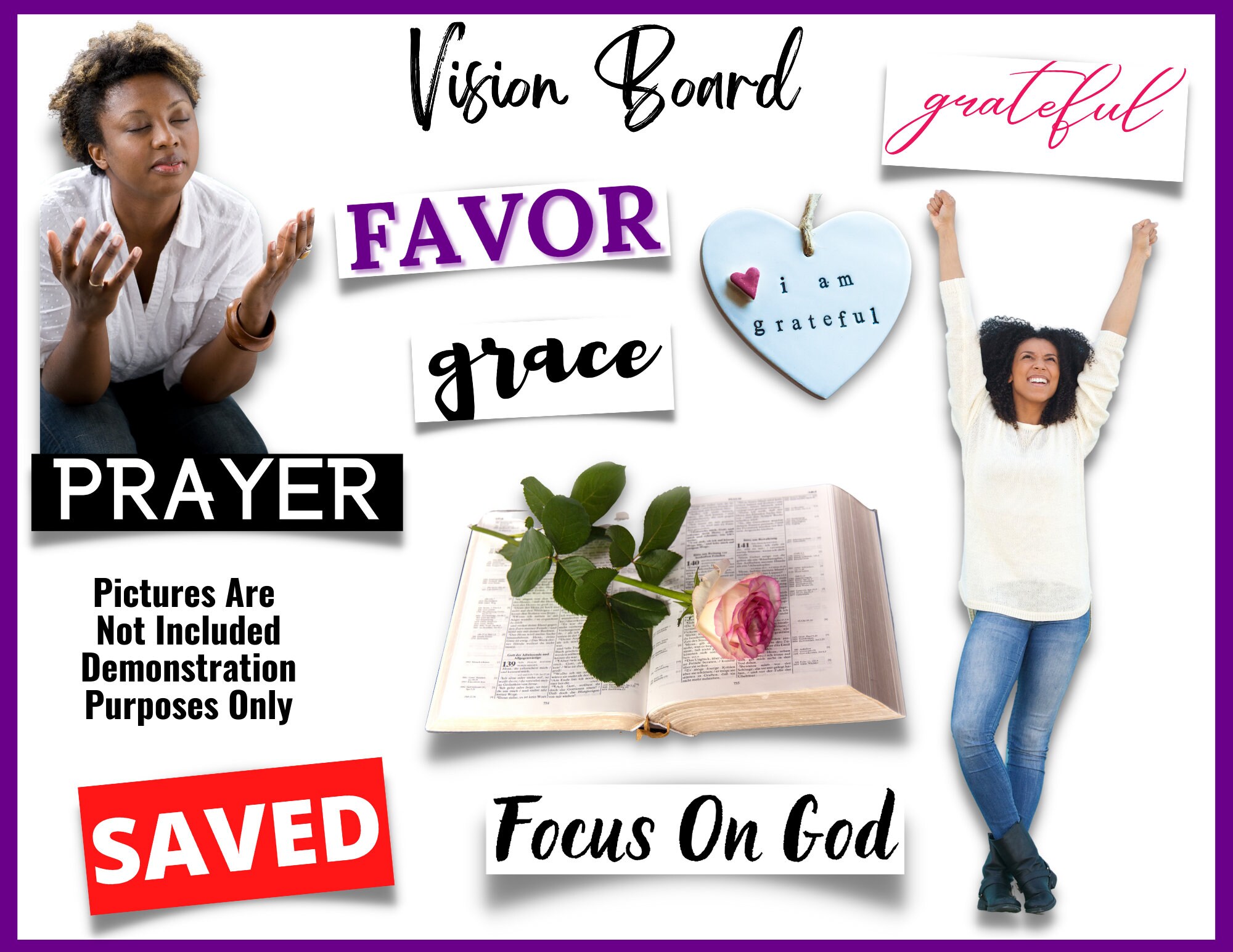 Vision Board Words|vision Board Printables|spiritual Goal Words|words ...