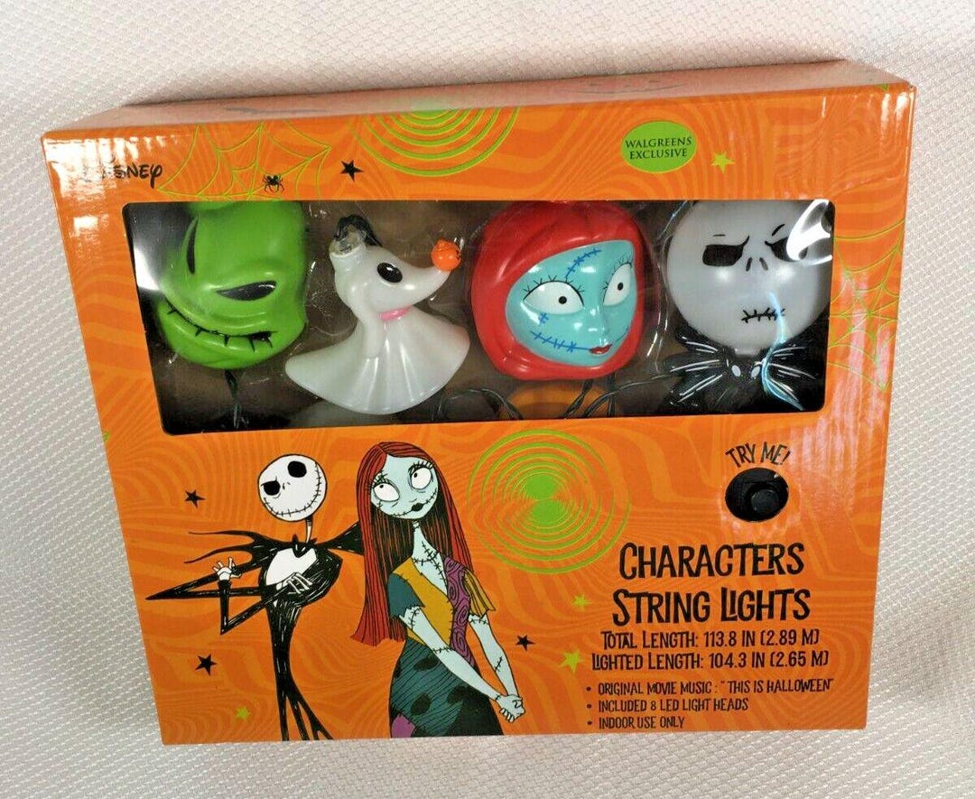 Vtg Disney Nightmare Before Christmas Characters String Lights ...