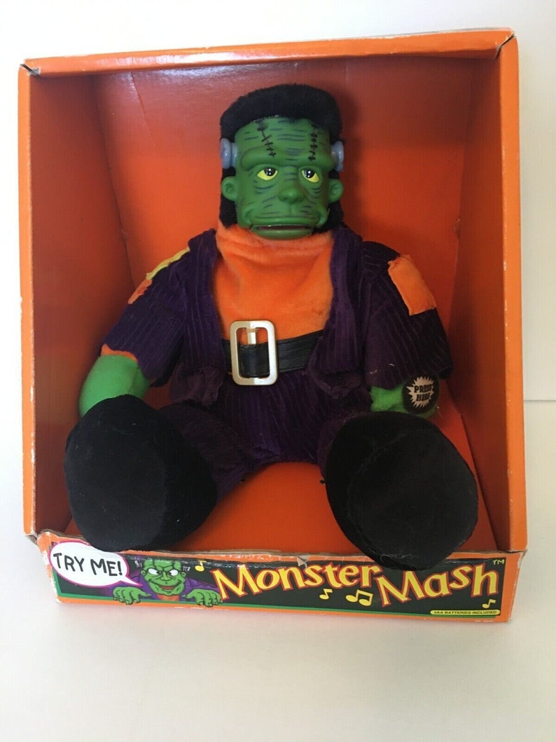 Vintage 1990s Dandee Monster Mash Singing Dancing Frankenstein Plush ...