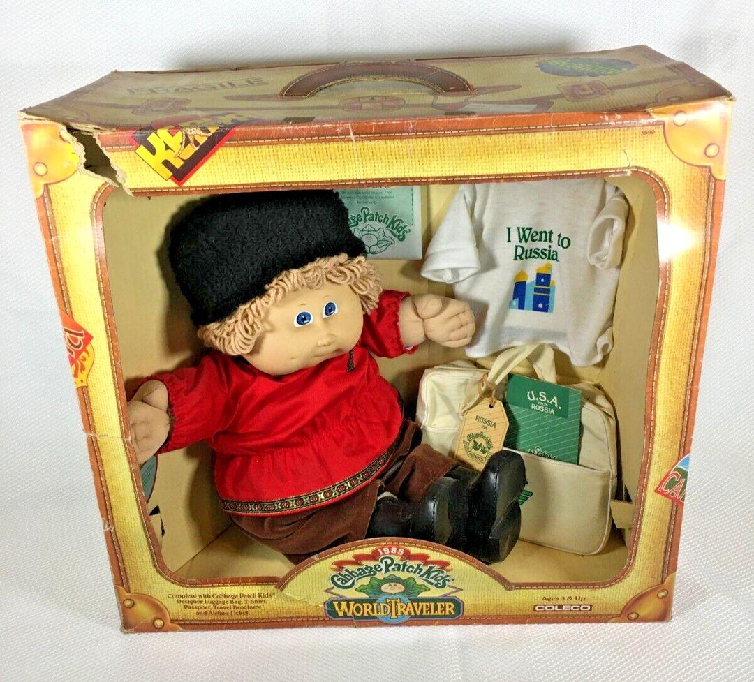 Vintage Cabbage Patch Kids Doll World Traveler RUSSIA Coleco 1985 New ...