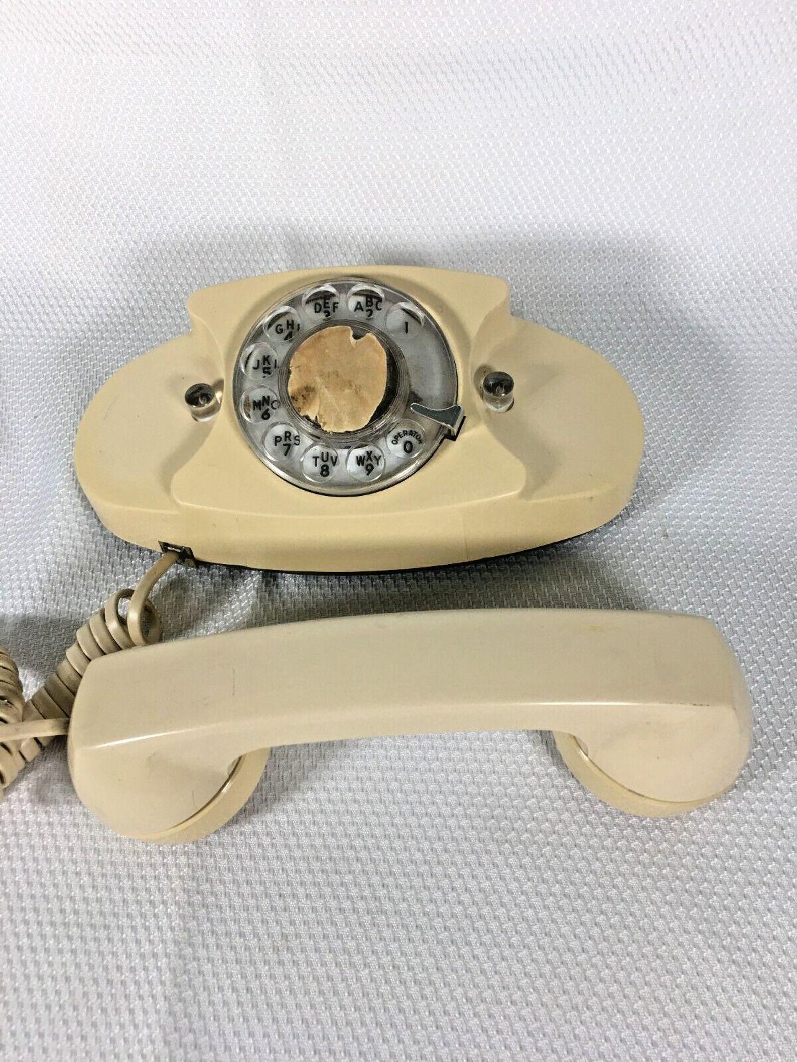 Vintage 60s 70s Bell Princess Desktop Rotary Phone Beige Western ...