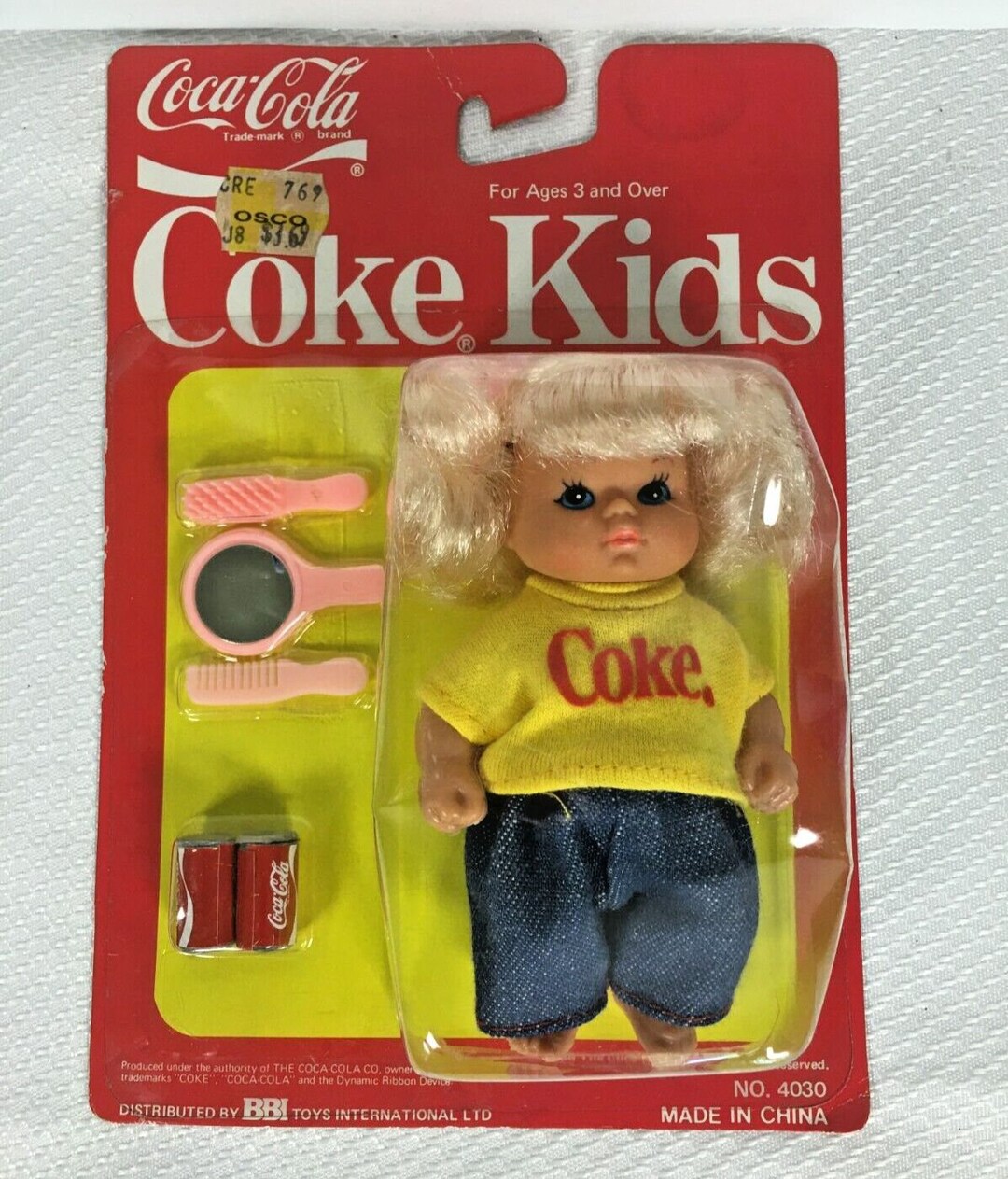 Vintage 1986 Coca-cola COKE KIDS Doll 4030 Blonde W/accessories New - Etsy