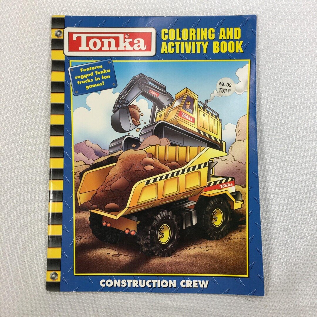 Vintage 2001 Tonka Coloring and Activity Book Construction Crew New ...