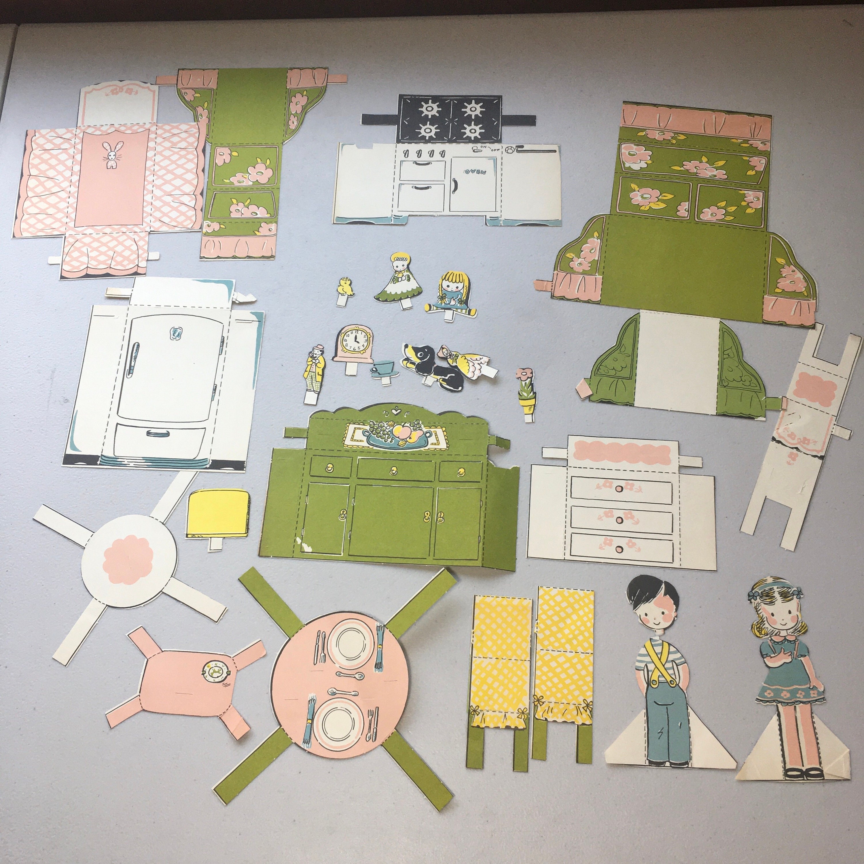 RARE Vintage Doll House Playbook por Marion Moss 1946 tapa - Etsy España