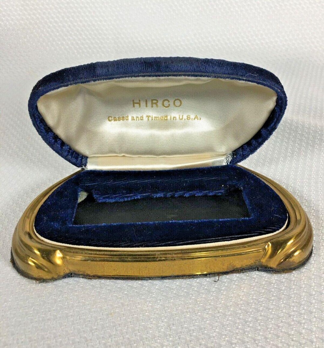 Vintage Art Deco Blue Velvet Watch Box HIRCO Watches Made in USA - Etsy
